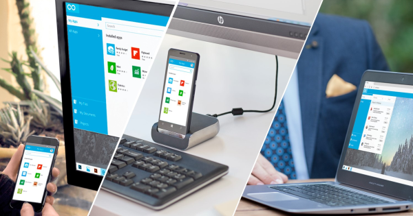 HP's nye Windows 10-telefon er både en telefon, bærbar og stationær ...