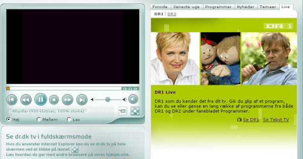 Se DR1 og DR2 live på nettet - Computerworld